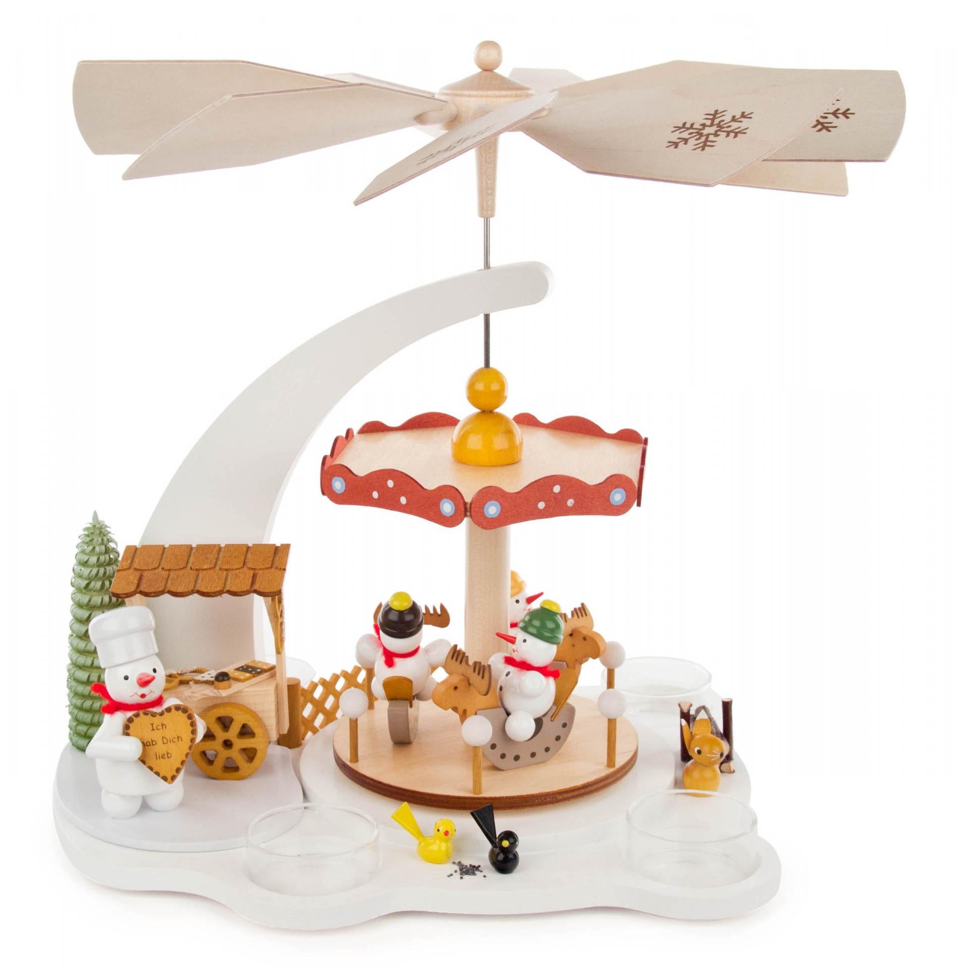 085/895W - Pyramid - Snowman Merry Go Round – Frankenmuth Clock ...