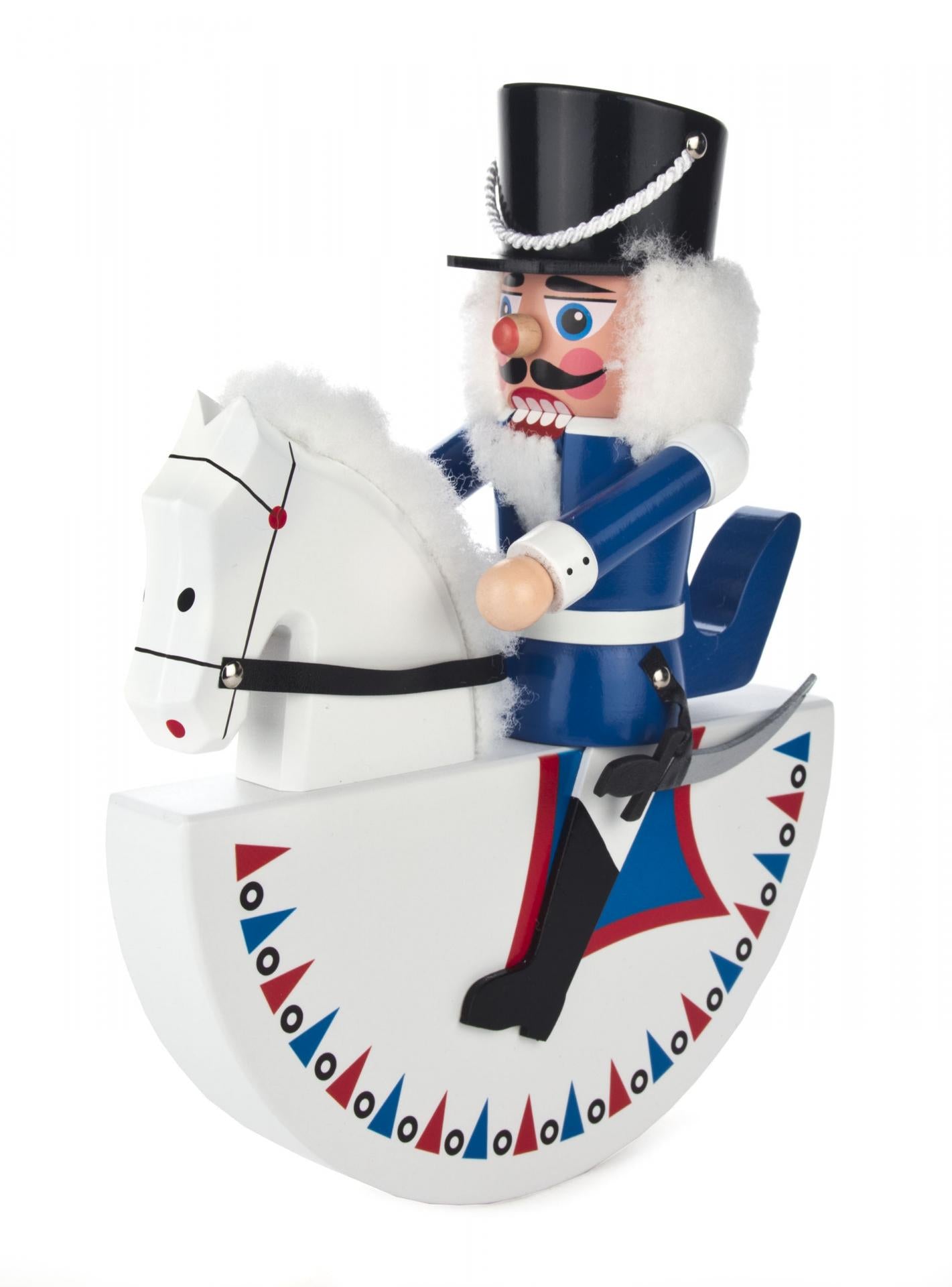 012/007B - Nutcracker Riding Horse Blue – Frankenmuth Clock & German ...