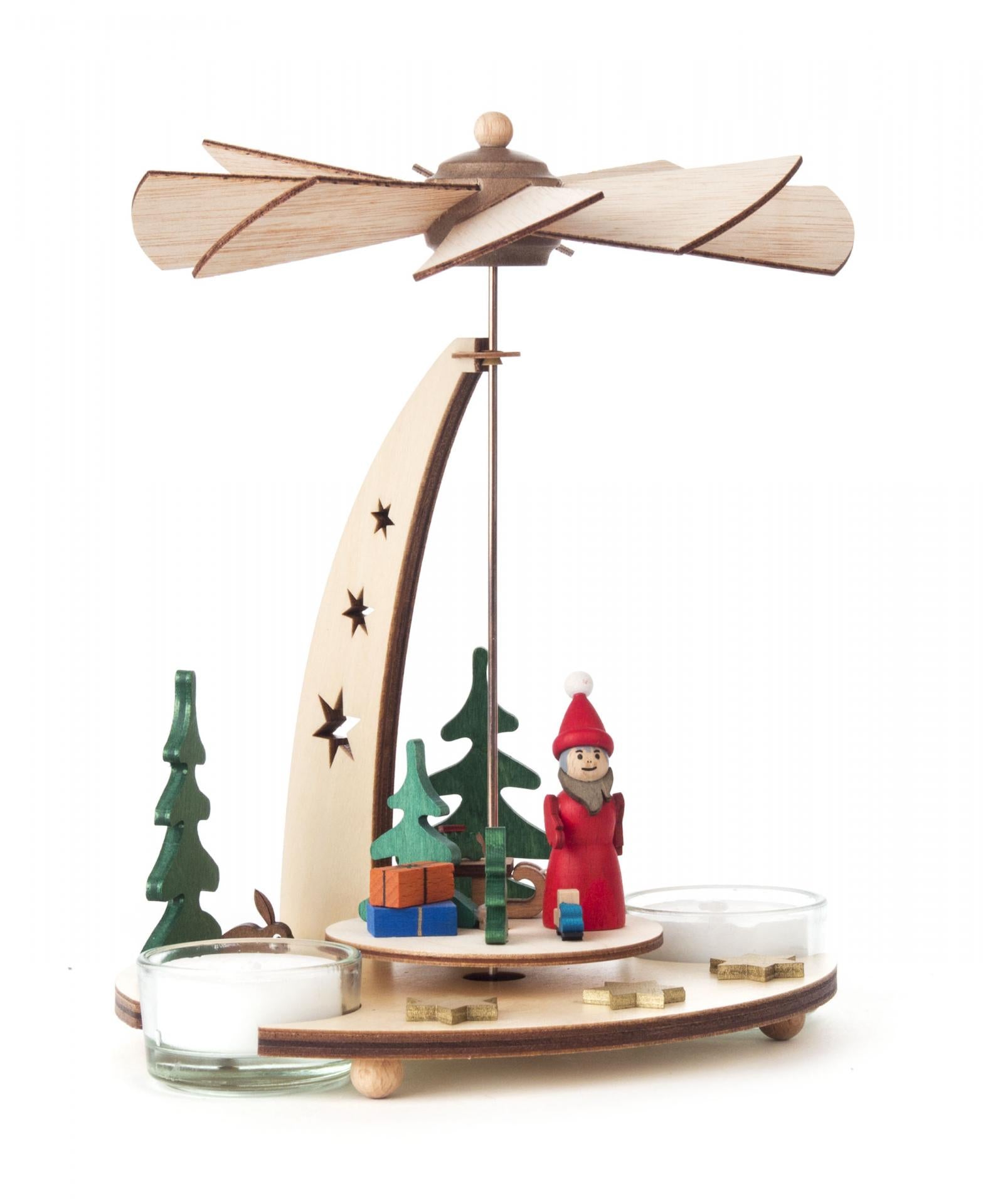 085/467 -Pyramid With Santa And Trees – Frankenmuth Clock & German Gift Co.