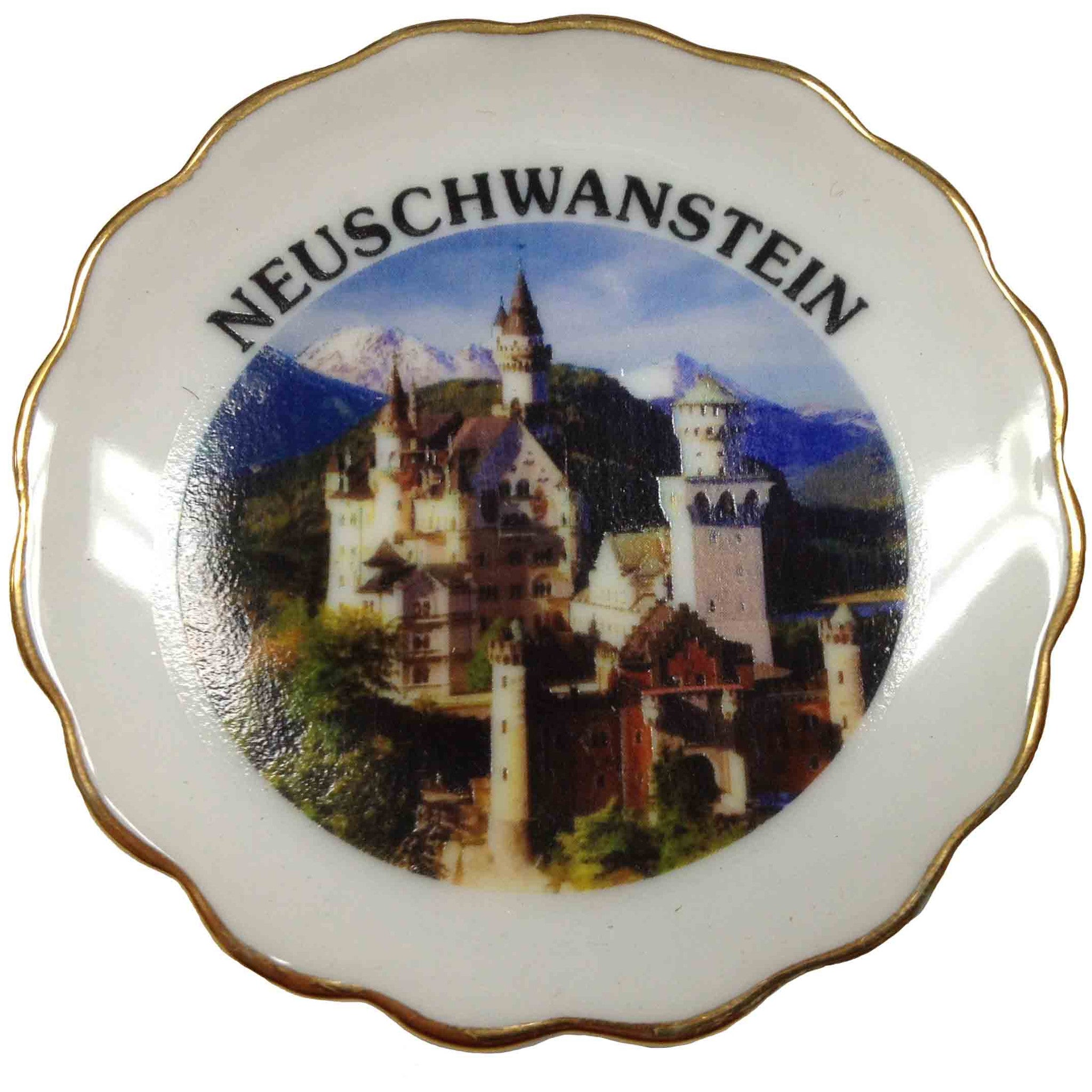 202-3410 - Porcelain Neuschwanstein Plate Magnet – Frankenmuth Clock ...