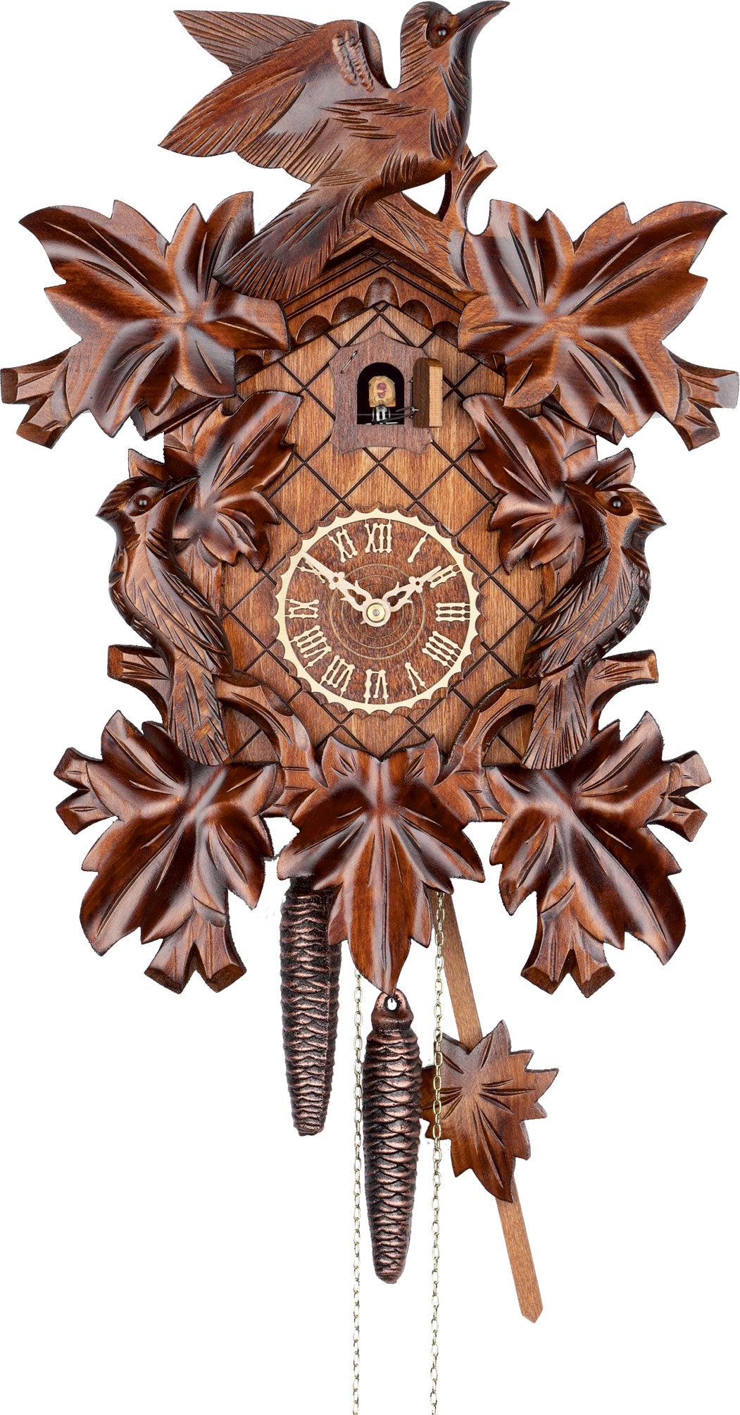 KU1101nu - 1 Day 7 Leaf 3 Bird Cuckoo Clock – Frankenmuth Clock ...