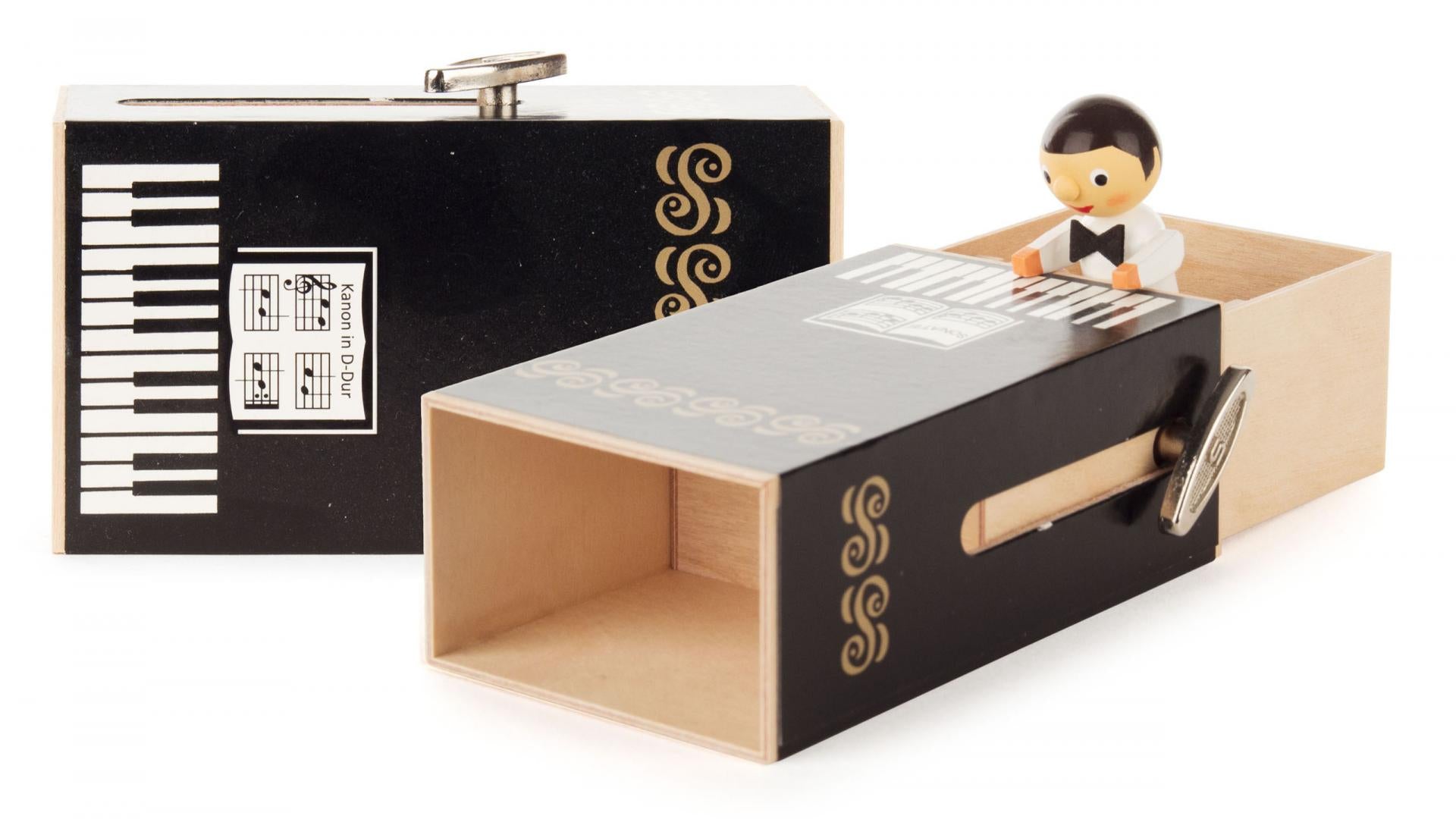 222/085 - Music Box - Boy in Piano – Frankenmuth Clock & German Gift Co.