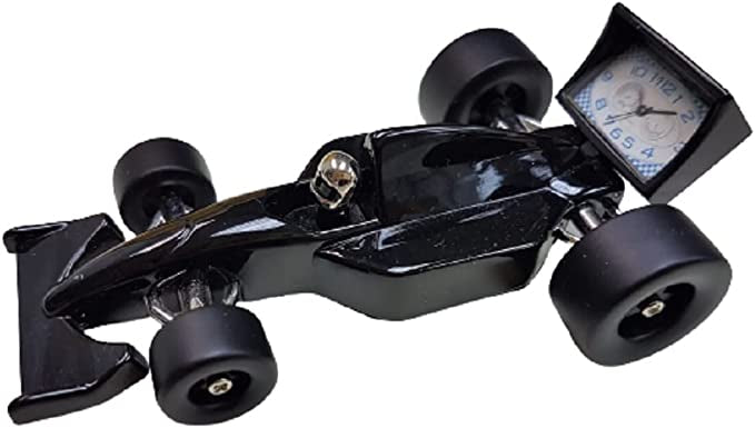C292BK - Black Formula 1 Car Mini Clock – Frankenmuth Clock & German ...